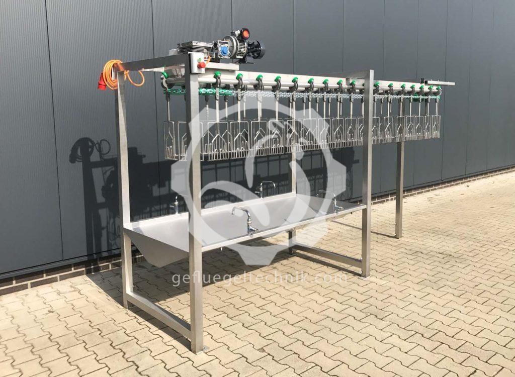 Evisceration trough made of stainless steel and evisceration table with ...